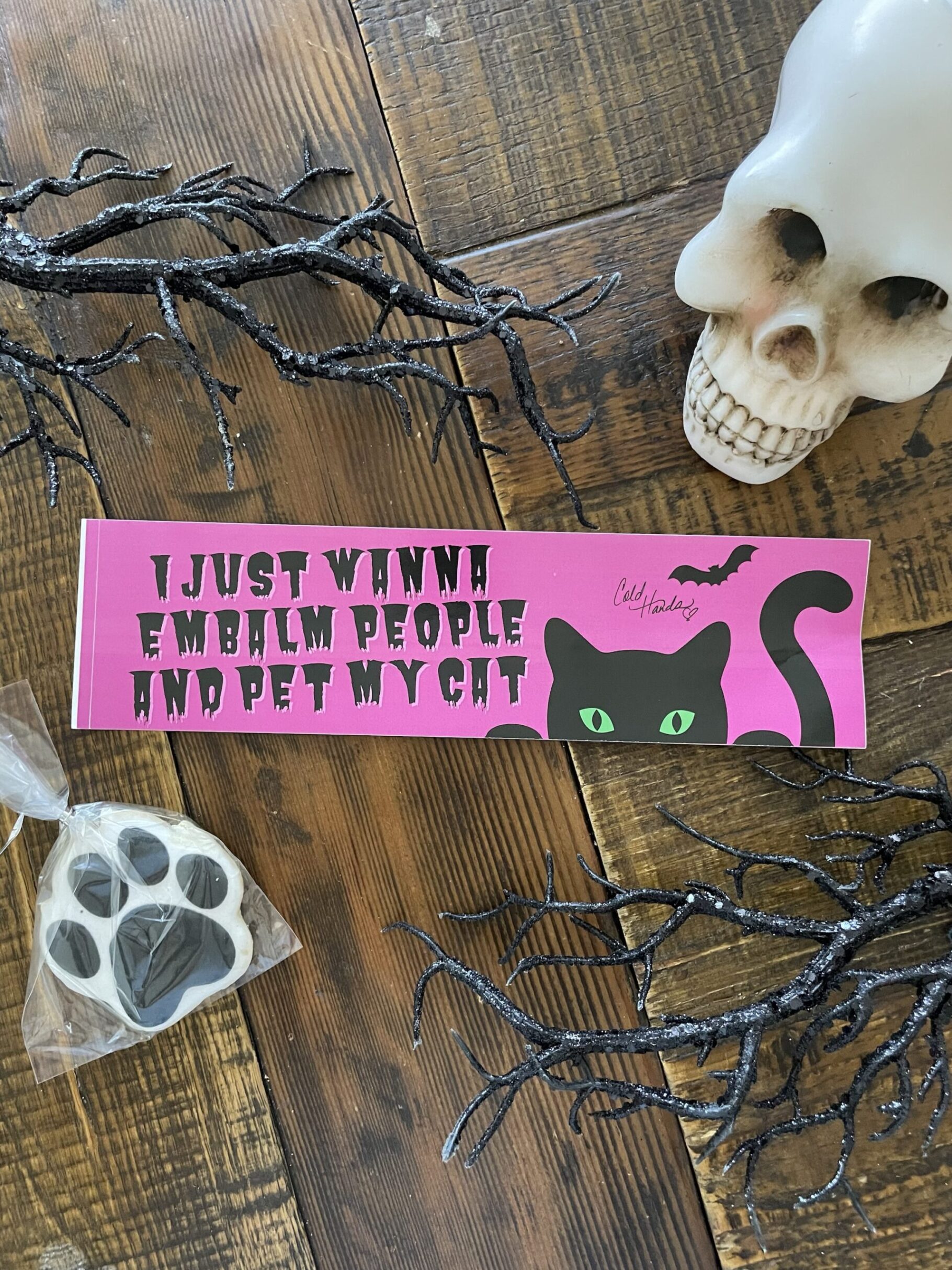 Bumper Sticker- Just Wanna Embalm People and Pet my Cat - NXT ...